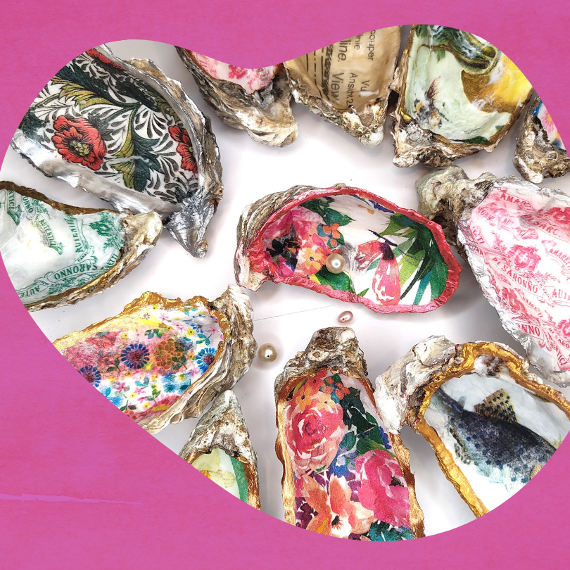 Decoupage Oyster Shells | Jolly Super Things